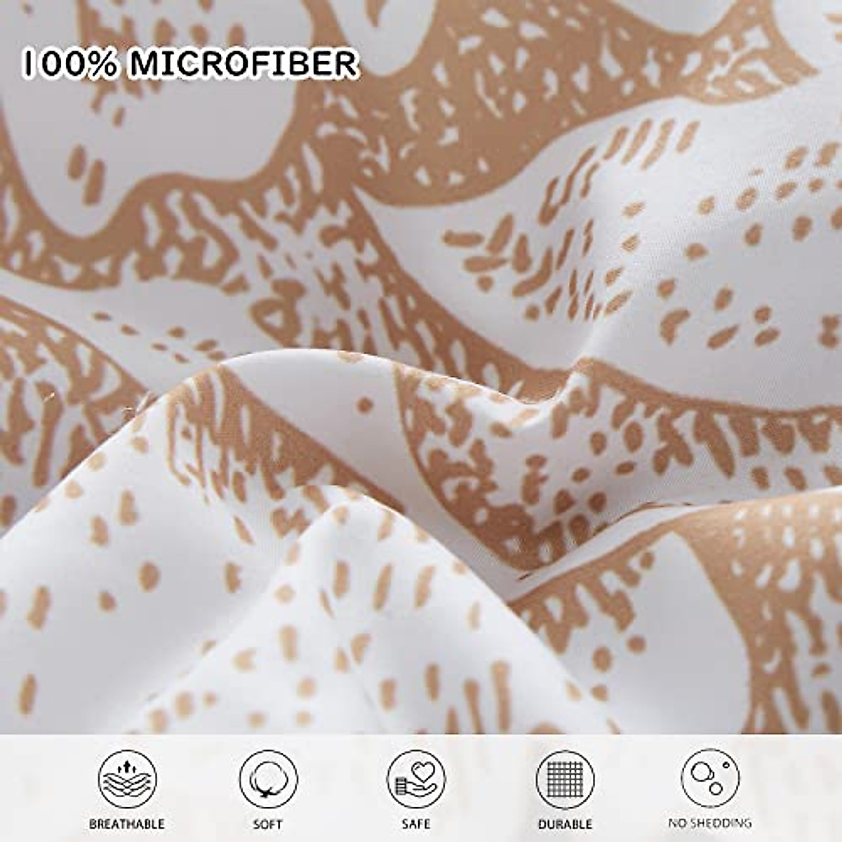 Yogeneg 7 Piece Bed in a Bag King Size Comforter Set Botanical Floral Bedding Set,White Flower Leaves Printed on Black Reversible Design,Soft Microfiber Comforter with Sheet Set,All Season(Black,King)