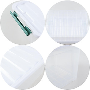 Rosebloom 20 Quart Plastic Storage Bin with Latching Lid, Clear Stacking Storage Tote, 6 Packs