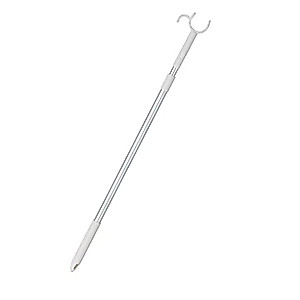 Reach Stick Clothes Pole with Hook 45" Extend Long Pole Closet Garment Telescoping Pole with Long Handle for High Reach Areas, Perfect for College Dorm