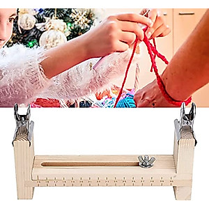 Wooden Jig Bracelet Maker with Two Clips,Upgrade Three Brackets Adjustable Paracord U Shape Wooden Frame Bracelet Jig Kit DIY Wristband Rope Knot Braided Fixing Tools (with Storage Box)