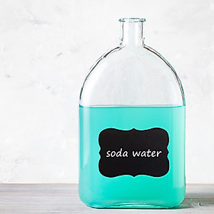 Tupalizy 80PCS Waterproof Chalkboard Labels Stickers Removable for Spice Mason Jars Pantry Kitchen Organizing Food Containers Storage Bins Glass Bottles Fridge Home DIY Crafts Office, 3x2.2'', Wavy