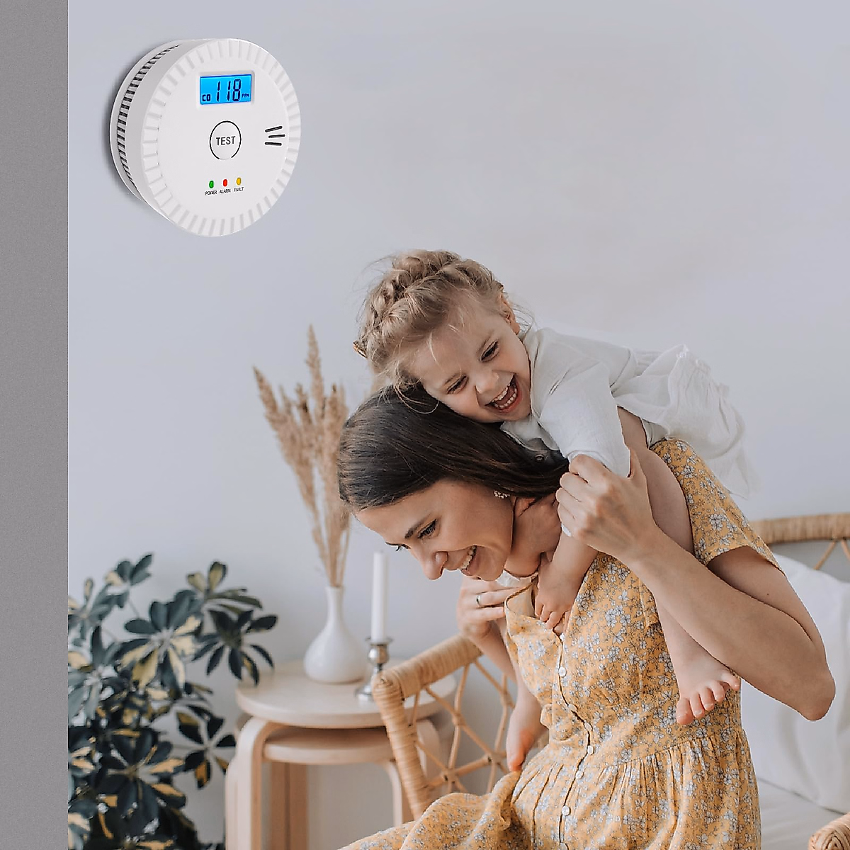 3 Packs Smoke and Carbon Monoxide Detector Powered by Battery,Portable Smoke Detector Carbon Monoxide Detector Combo with Large LCD Display, Fire Alarm Smoke Detector for Home,Kitchen