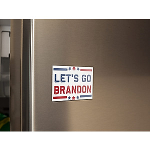 Funny Tool Box Magnet Sign - 4x6 in. FJB Let's Go Brandon Red White and Blue Stars