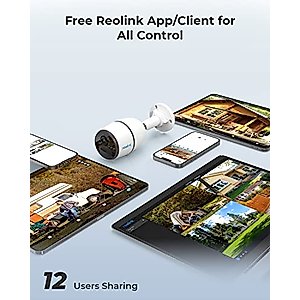 REOLINK 4G LTE Cellular Security Camera Outdoor, Wireless Solar Powered Rechargeable Battery, 4MP Night Vision, Smart Person/Vehicle Detection, Time Lapse, No WiFi Needed, Go Plus with Solar Panel