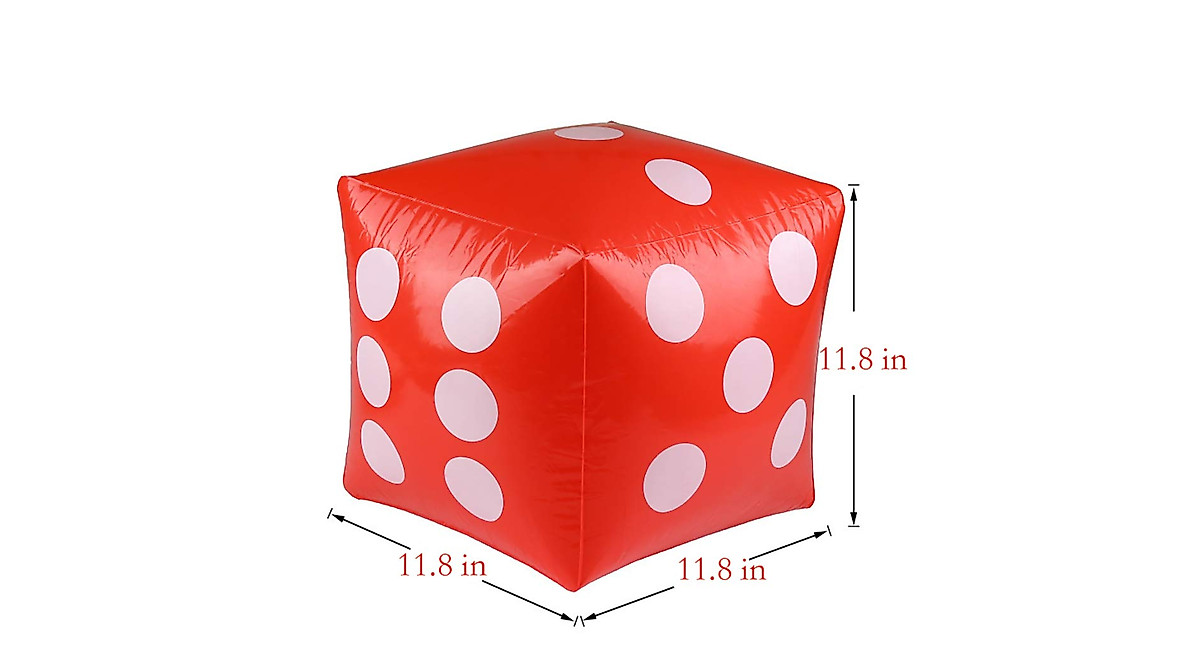 Giant Inflatable Dice Set - 11.8" Outdoor & Party Fun