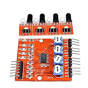 Four Way 4 Channel Infrared Detector Tracking Line Obstacle Avoidance Sensor Module DIY Smart Car Robot Module Board for Arduino