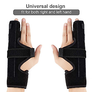 Ultrafun Two Finger Splint Medical Grade Boxer Finger Brace Support Immobilizer Cast for Broken Fingers, Injuries, Arthritis, Trigger Finger, Tendonitis and Pain Relief (Two Fingers-L/XL)