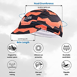 Hysenm 2 Pack Cycling Cap Helmet Liner Skull Cap for Men, Bike Hat Cycling Cap for Men Under Helmet Motorcycle Bicycle Caps Sweat Caps