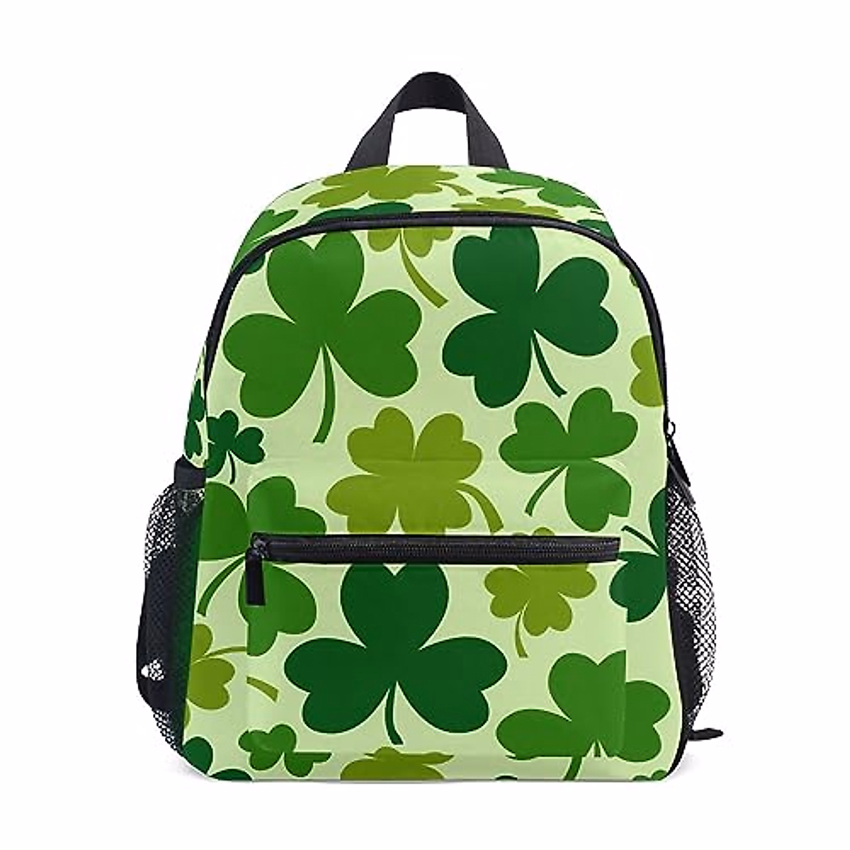CHIFIGNO Toddler Backpack Saint Patrick's Day Green Clovers Toddler School Bag Kids Travel Backpack for Girls Boys Kindergarten Elementary Junior Primary
