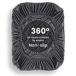 SLEEP ZONE Cooling Mattress Topper California King, Premium Zoned Cool Mattress Pad Cover, Padded Mattress Protector Breathable Washable, Deep Pocket 8-21" (Grey, Cal King)