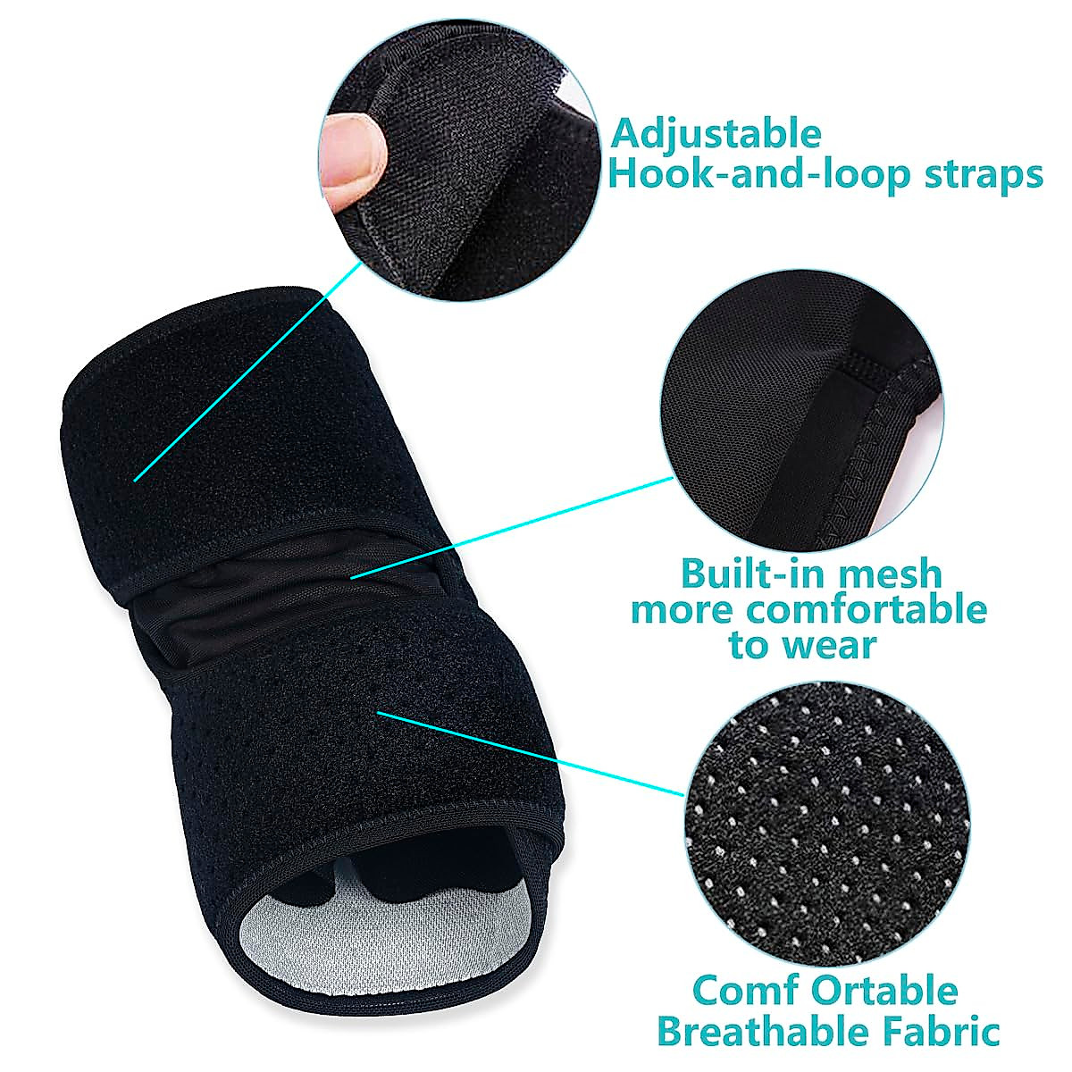 Cinlitek Adjustable Elbow brace Tennis Compression Sleeve for Golfer's and Tennis Elbow,weightlifting, Tendonitis,Arthritis, Sports Injury Recovery, Reduce Elbow Pain for Men and Women