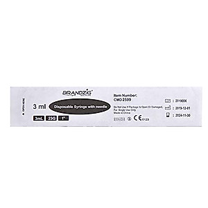 Brandzig 3ml Syringe with Needle - 23G, 1" Needle (100-Pack)…