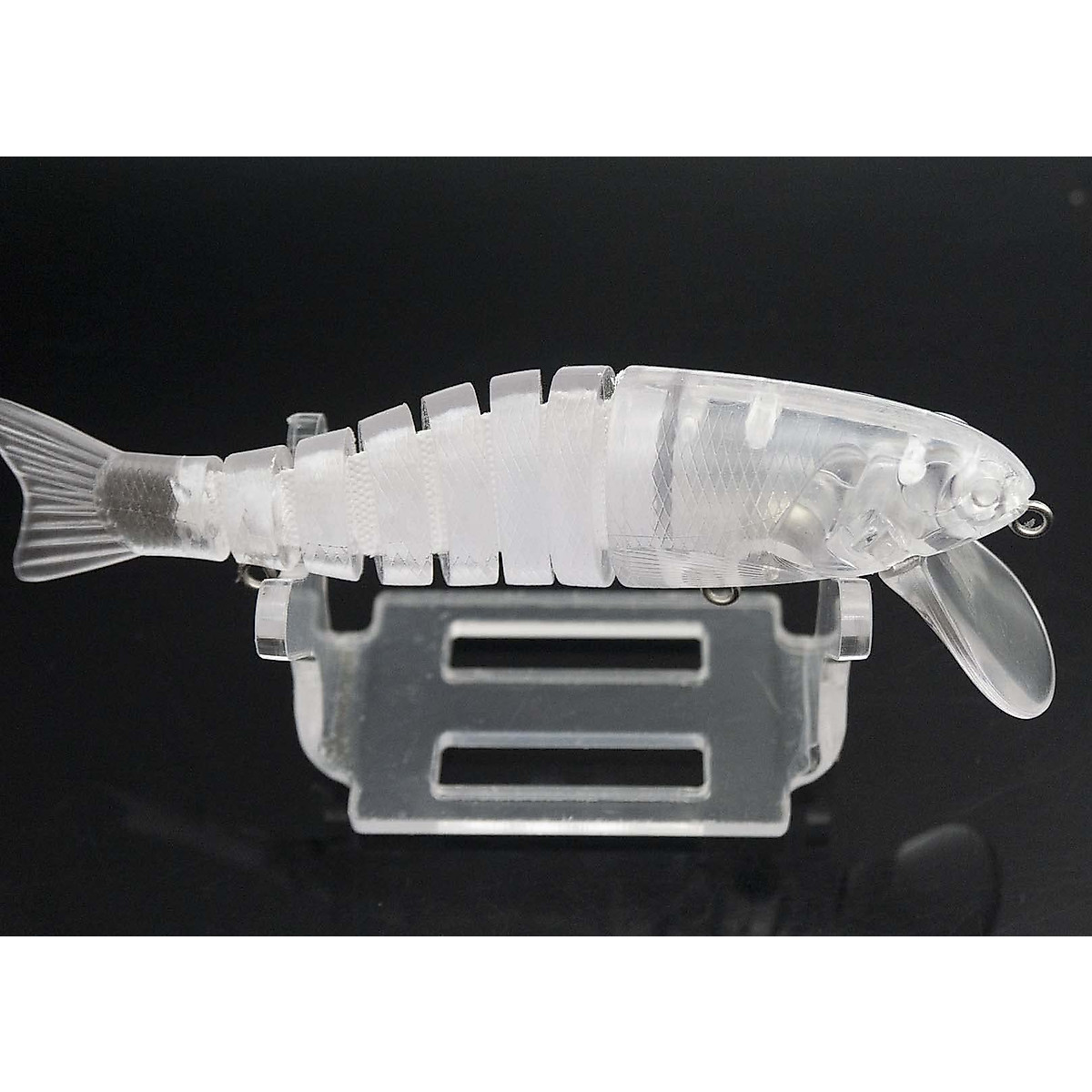 5 PCS Unpainted Lure Blanks 15.35g 10.6cm 8 Jointed Fishing Lure with Free 5mm Eye Crankbait Simulation Blank Body Clear Hard Baits Trout Salmon Minnow Lure Popper Lures Topwater Freshwater JXS2