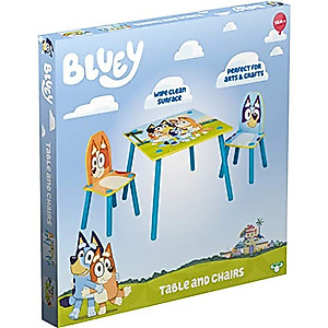 Bluey Furniture - Includes Table and 2 Chairs - Perfect for Arts & Crafts, Multi Color