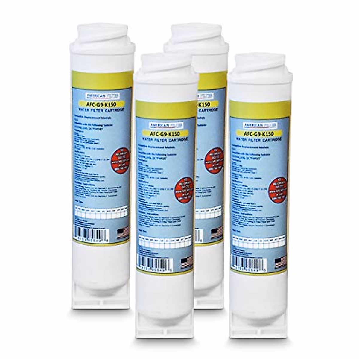 4 - Pack AFC Brand, Water Filter, Model # AFC-G9-K15, Compatible with GE (R) FQK1K Filter