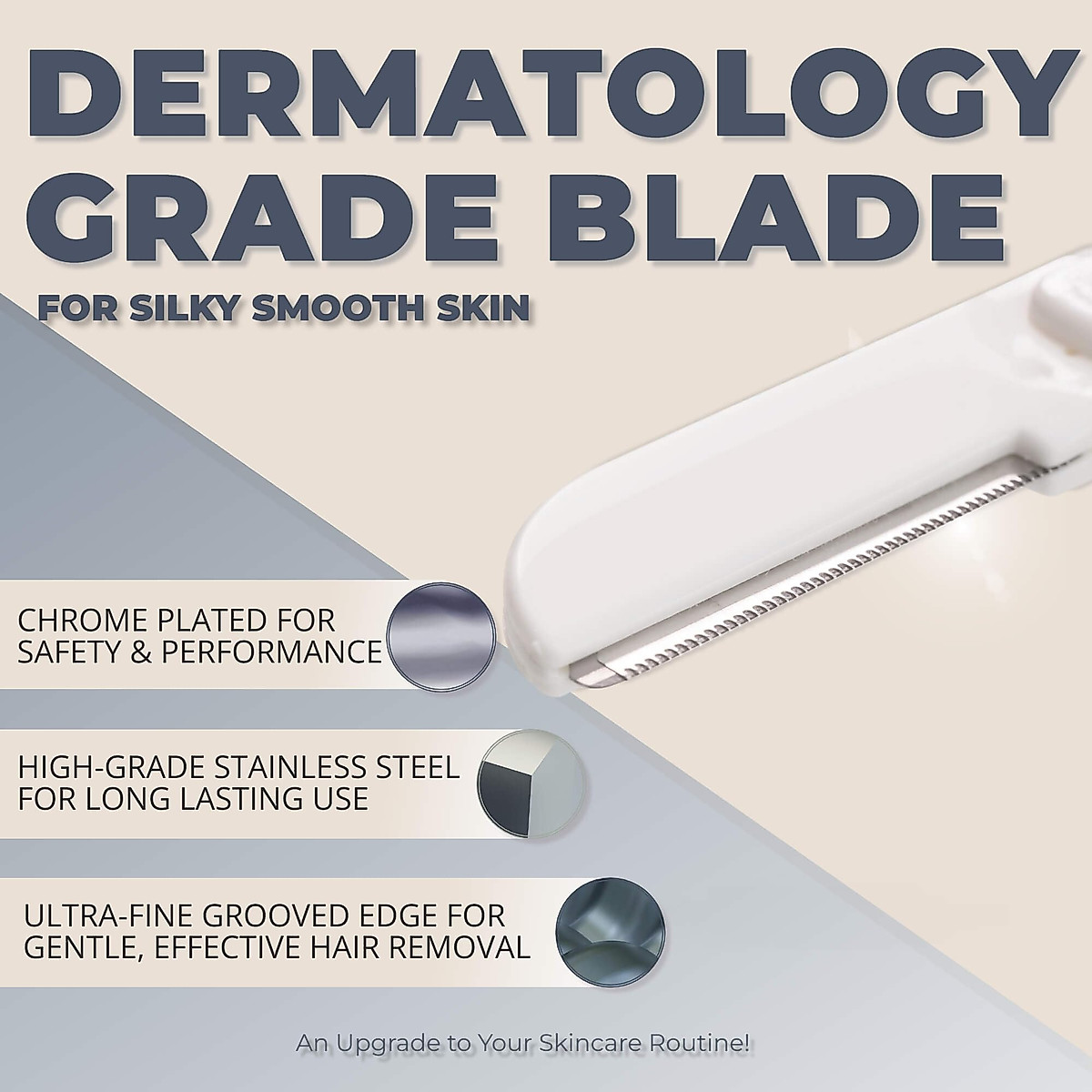 Dermaplaning Tool (6 Count) – Easy to Use Dermaplane Razor For Face – Facial Hair Removal for Women - Blade for Eyebrows and Peach Fuzz – Face Shavers for Women Help Exfoliate and Smooth the Skin