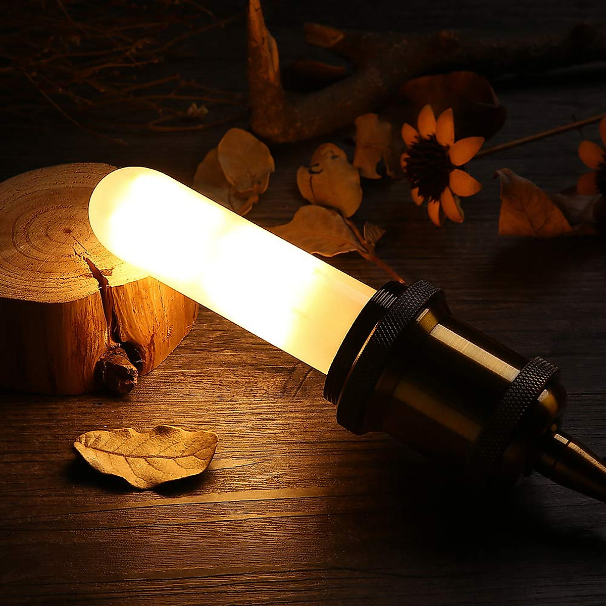 Dimmable 8W Led Edison Frost Tubular Bulb,2700k Warm White, T10/T30 Vintage Filament LED Light Bulb 75W Equivalent,E26 Base Frosted Glass Cover, 700 Lumens,Pack of 6