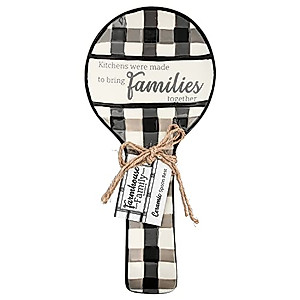 Pavilion Gift Company Pavilion-Kitchens were made to bring families together 8.75" spoon rest, Black