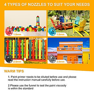 Paint Sprayer for Dewalt 20V MAX Battery, 200W Cordless Paint Sprayer with Brushless Motor and Copper Nozzle, 200W Spray Paint Gun for Home Interior, House Painting(Battery Not Included)