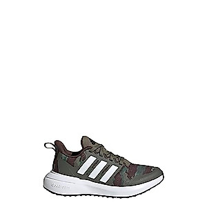 adidas Fortarun 2.0 Cloudfoam Sport Running Sneaker, Olive Strata/White/Black, 11 US Unisex Little Kid