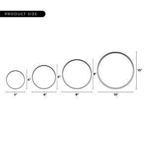 Doyzee Supplies Cake Ring Set,Cake Mold Set,Pastry Ring,Mousse Ring,Ring Mold for Baking-4/6/8/10 Inch