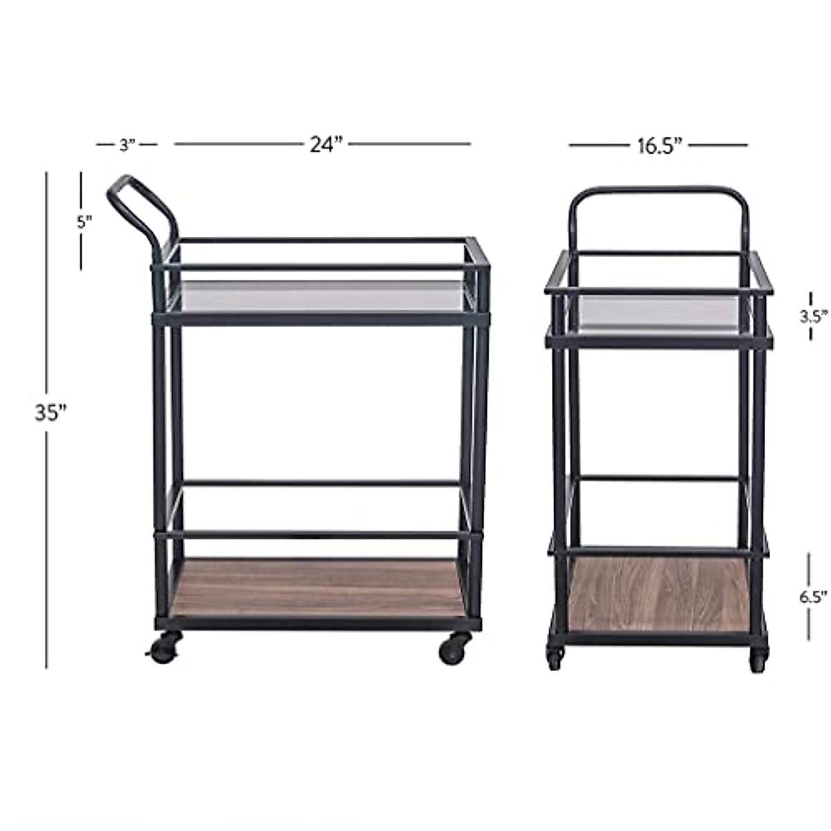 JYDQM Kitchen Trolley 3/4 Tier Bedroom Snacks Cart Bathroom Storage Rack with Wheels Househlod Standing Shelf