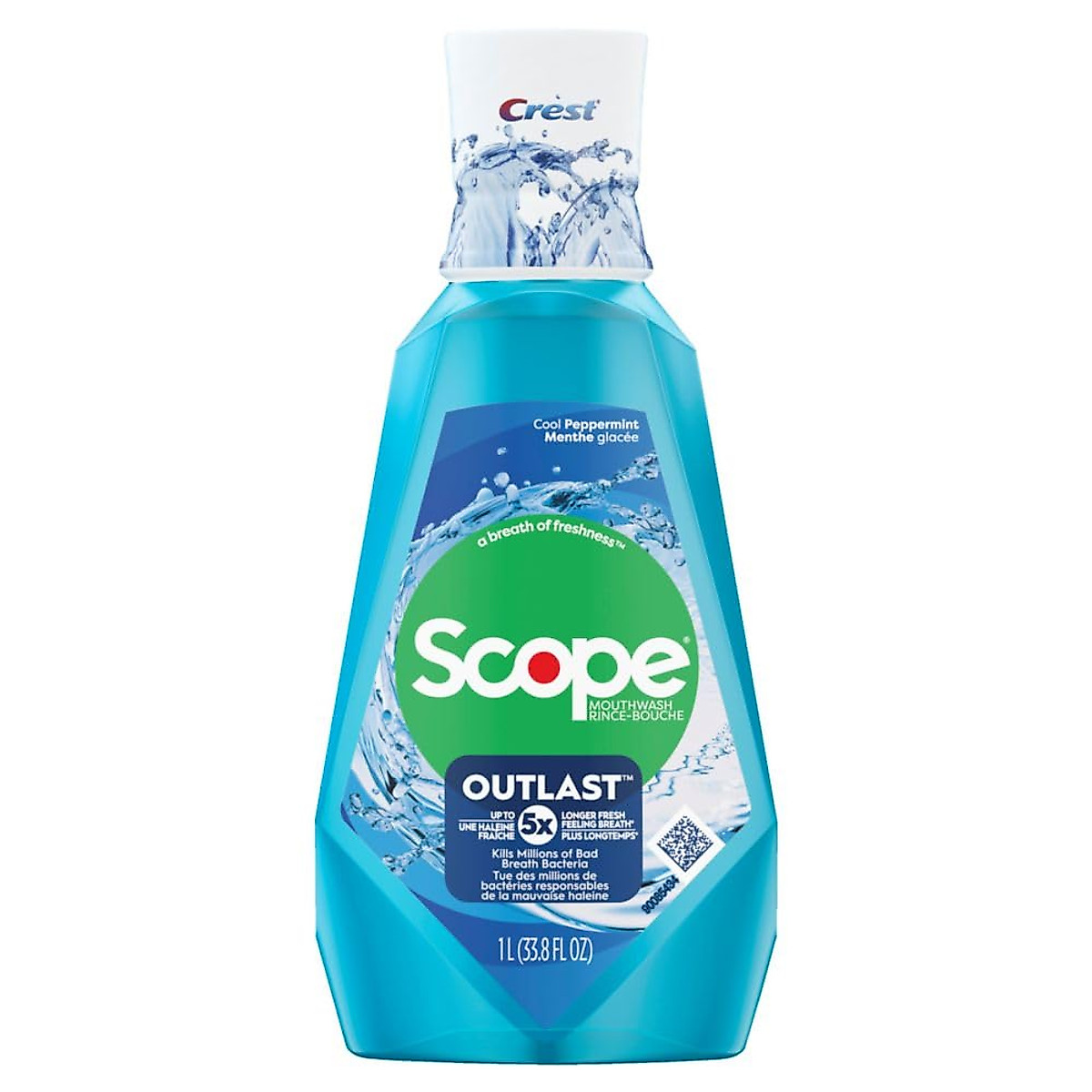 Crest Scope Outlast Mouthwash, Long Lasting Peppermint, 1 L (SG_B019FGCOW6_US)