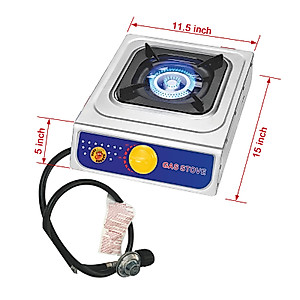 Vivicreate Camping Stove, Gas Stove, Gas Grill, Outdoor Stove, Propane Gas Stove, Propane Gas Burner, Fishing Stove, Hiking burner (Aluminum)