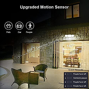 USTELLAR 2 Pack 50W Smart Outdoor LED Security Light Tunable White 2700K-6500K Motion Sensor Exterior WiFi Flood Light Fixture Alexa Warm Wired Floodlight Google Outside Spotlight House Yard Garage