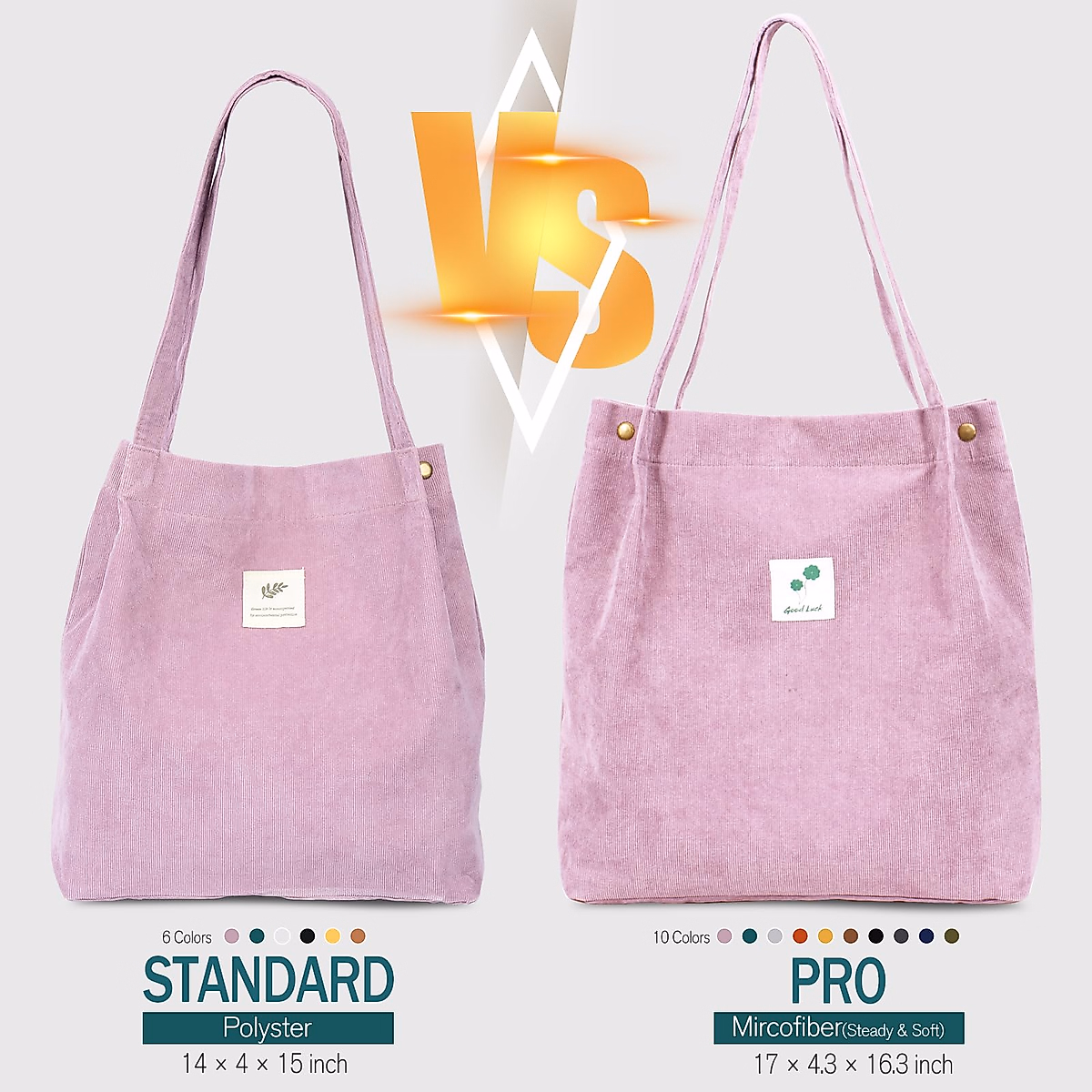 Cloele Corduroy Tote Bag for Women Shoulder Bag with Inner Pocket For Work Beach Lunch Travel And Shopping Grocery (Black)