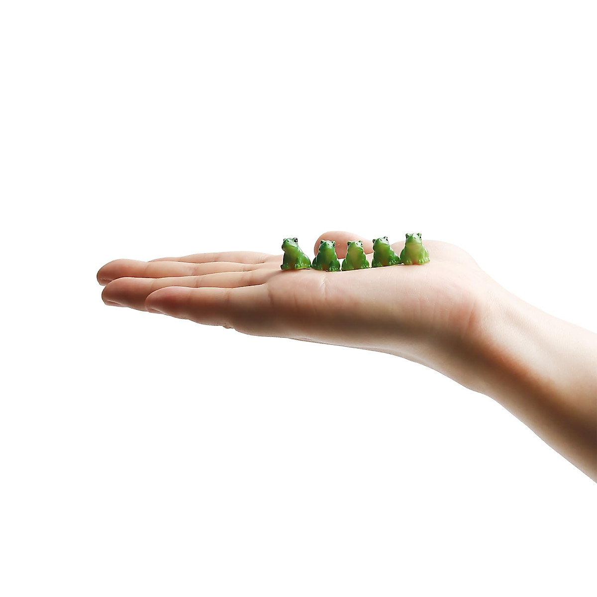 Exasinine 30 Pcs Resin Mini Frogs Green Frog Miniature Figurines Animals Model Fairy Garden Miniature Moss Landscape DIY Terrarium Crafts Ornament Accessories for Home Décor(A)