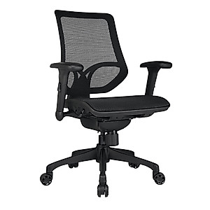WorkPro® 1000 Series Ergonomic Mesh/Mesh Mid-Back Task Chair, Black/Black