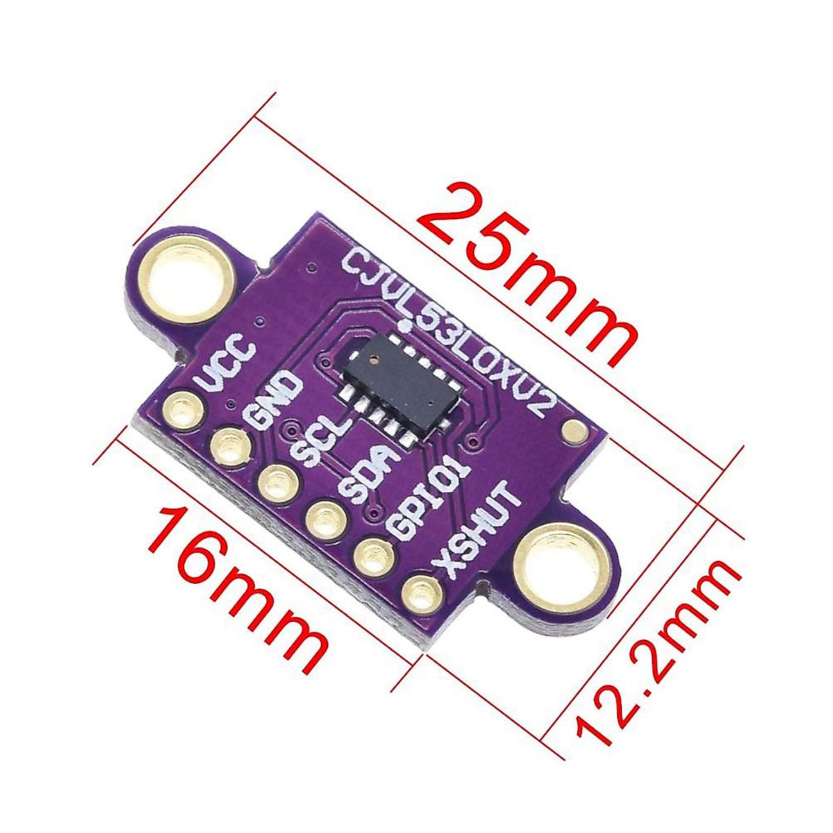 Onyehn 3pcs VL53L0X Time-of-Flight (ToF) Laser Ranging Sensor Breakout 940nm GY-VL53L0XV2 Laser Distance Module I2C IIC