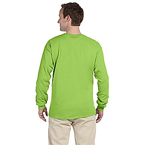 Fruit of the Loom Adult 5 oz. Long-Sleeve T-Shirt, Neon Green, XL