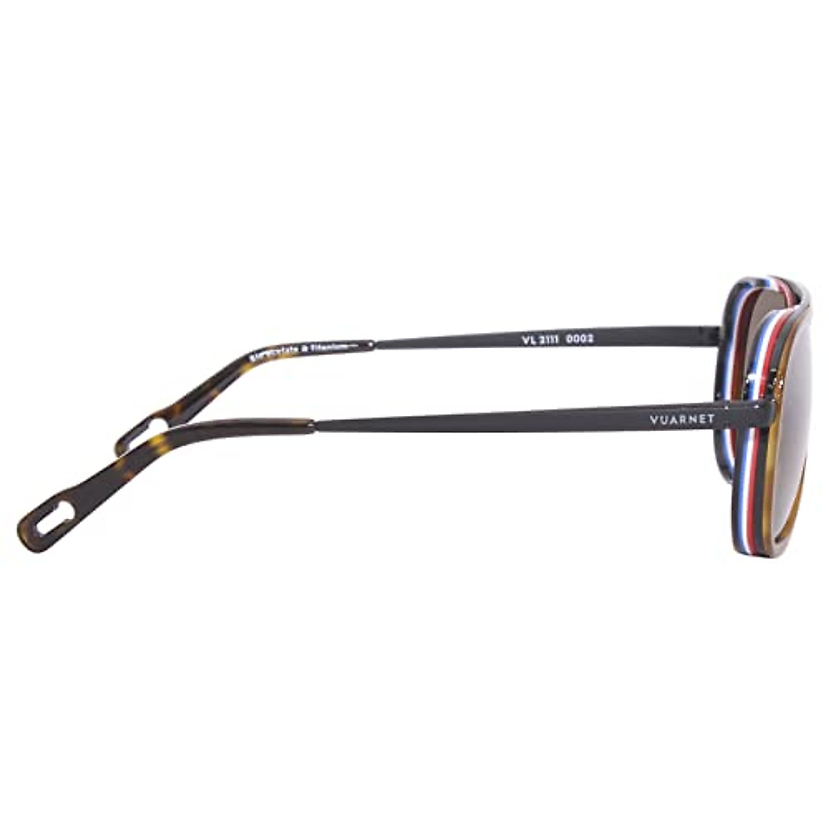 Vuarnet Glacier VL2111 0002 Sunglasses Men's Tortoise/Brownlynx Pilot 56mm