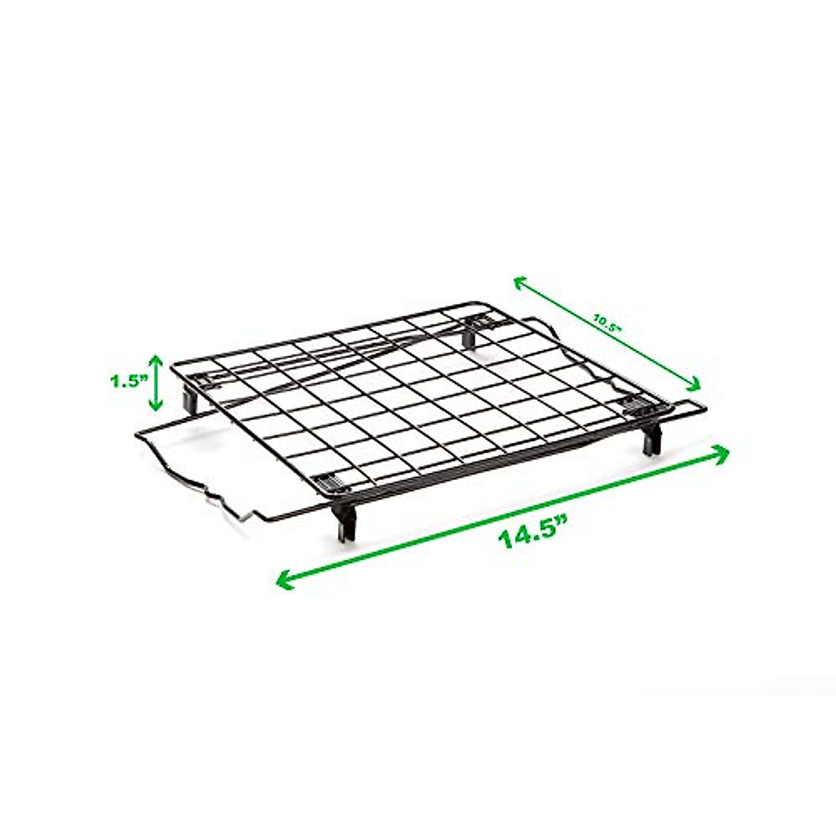 Mind Reader BORGLOCK-BLK Freestanding, 12.5 Inch Wire Shelf, Accessories Shelving Unit, Foldable, Portable, Ideal for School, Work and Gym Lockers. Holds up to 30 pounds, Black Metal