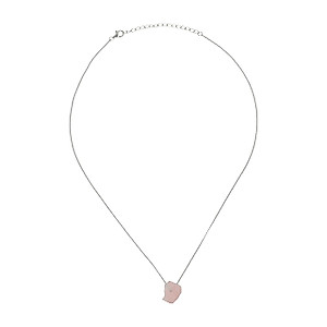 Raw Rose Quartz Necklace - Gemstone Necklace - 925 Sterling Silver Necklace - Dainty Necklace - Rough Stone Jewelry - Pink Stone Necklace - Healing Crystal Necklace