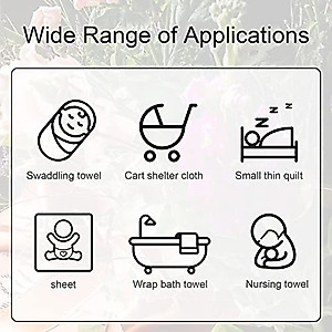 Tinabless Baby Swaddle Blanket, Muslin Swaddle Blankets for Baby Girls & Boys Newborn, Neutral Swaddle Wrap Soft Silky Bamboo Receiving Blanket,Registry & Gift, 47 x 47 inches