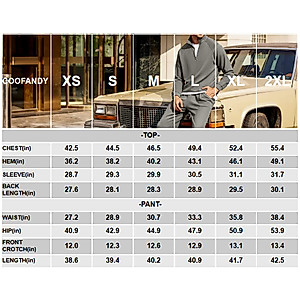 COOFANDY Men's Tracksuit 2 Piece Relaxed Fit Half-zip Sweatsuits Athletic Running Jogging Suit Sets