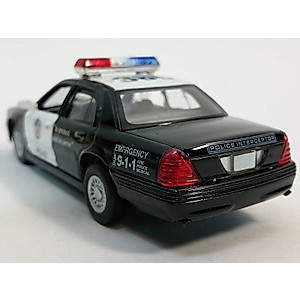 🚓 KiNSMART Ford Crown Victoria 5" 1:42 Scale Police Interceptor Car w/ Pullback Action 👮