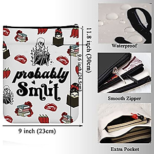 MAOFAED Probably Smut Book Sleeve Smut Reader Gift Smut Lover Gift Book Lover Gift for Girls Bookworm Gift (Probably smut)