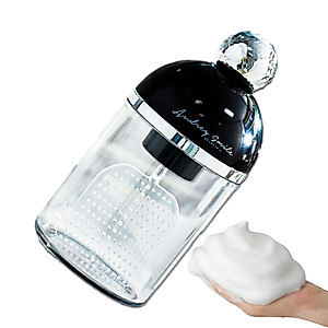 awakentti Soap Dispenser Bathroom, Electric Automatic Soap Dispense, Bathroom Counter Top Decorative Foam Soap Dispense for Liquid Soap, Shampoo, Body Wash (Black)