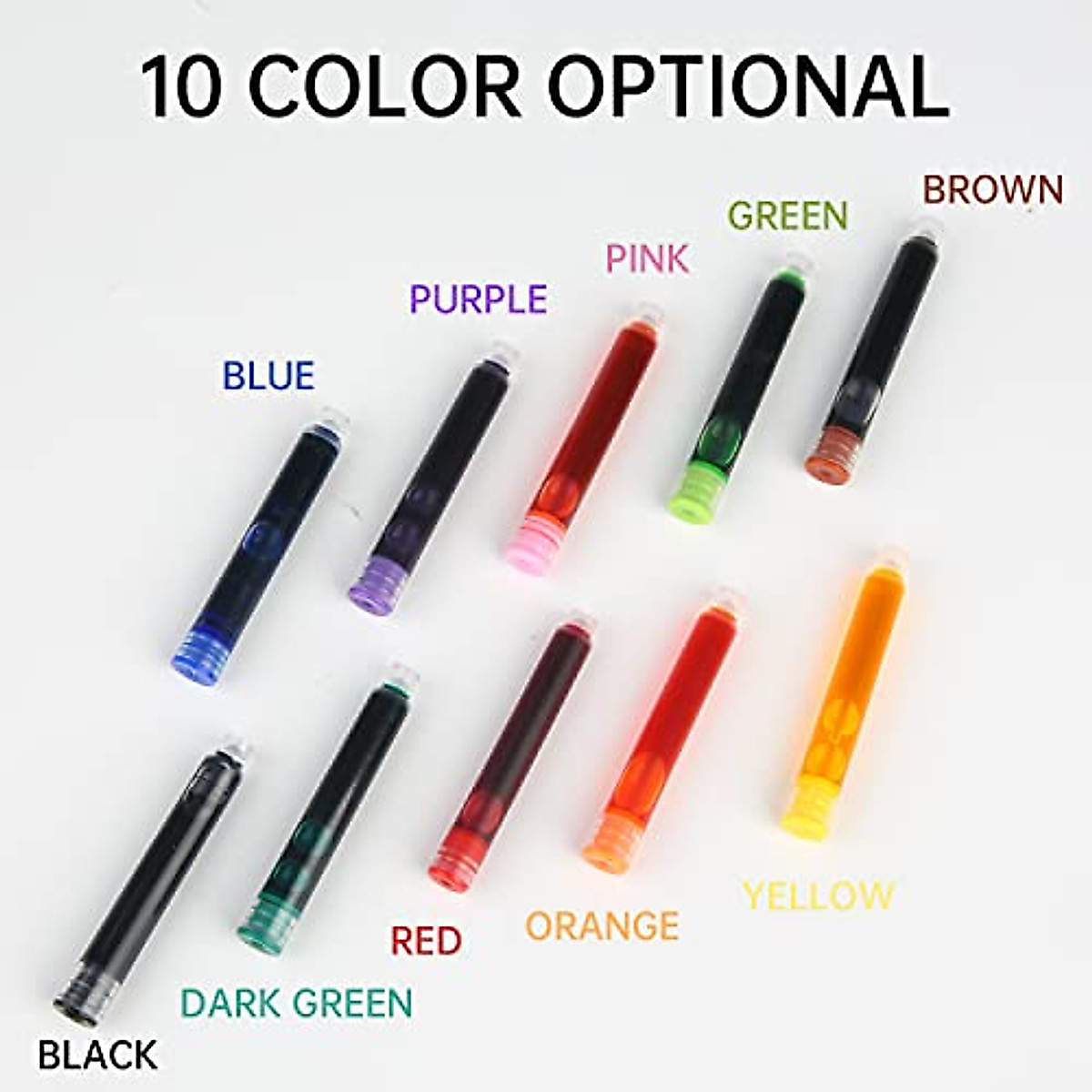 GC QUILL Calligraphy Pens Set 64pcs - Calligraphy Fountain Pen Set with 3 Fountain Pens, 7 Varied Nibs, 54 Ink Cartridges(10 Colors) - Writing, Drawing and Calligraphy Practice for beginner GC-F354