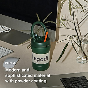 Odense Legodt 2 Way Tumbler 15.2oz with 2 in 1 Lid & Flexible Handle - Straw Available Insulated Travel Coffee Mug with Leak Proof - Double Stainless Steel - Christmas Gifts for Mom (Vanilla Cream)