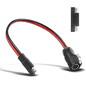 PAEKQ 2Pin Power Industrial Circular Connector to SAE Adapter Cable, 10AWG SAE Connector to LP20 Furrion Solar Plug Fit for Furrion,Forrest, River RV Ports, Solar Panel Suitcase (15.7Inch)