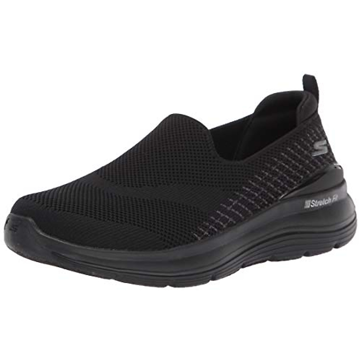 Skechers Women's Walking Sneaker, Black, 5 Wide