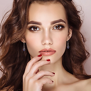 YL Dangle Drop Earrings 925 Sterling Silver Infinity Leverback Earrings Created Tanzanite Jewelry Gifts for Women