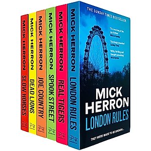 Slough House Thriller Series Books 1 - 6 Collection Box Set by Mick Herron (Slow Horses, Dead Lions, Real Tigers, Spook Street, London Rules & Joe Country)