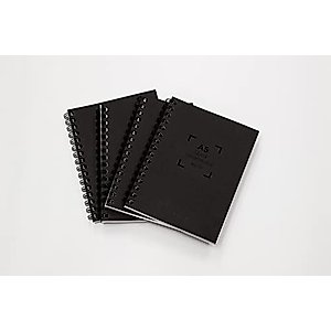 Livescribe A5 Spiral Smart Ruled Notebook Compatible Smartpens (4-Pack), Black (ANX-00003), 6.3x8.3