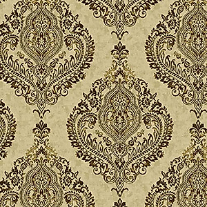 Stitch & Sparkle 100% Cotton Duck 45" Width Large Damsk Chai Color Sewing Fabric by The Yard, (D016G0201)